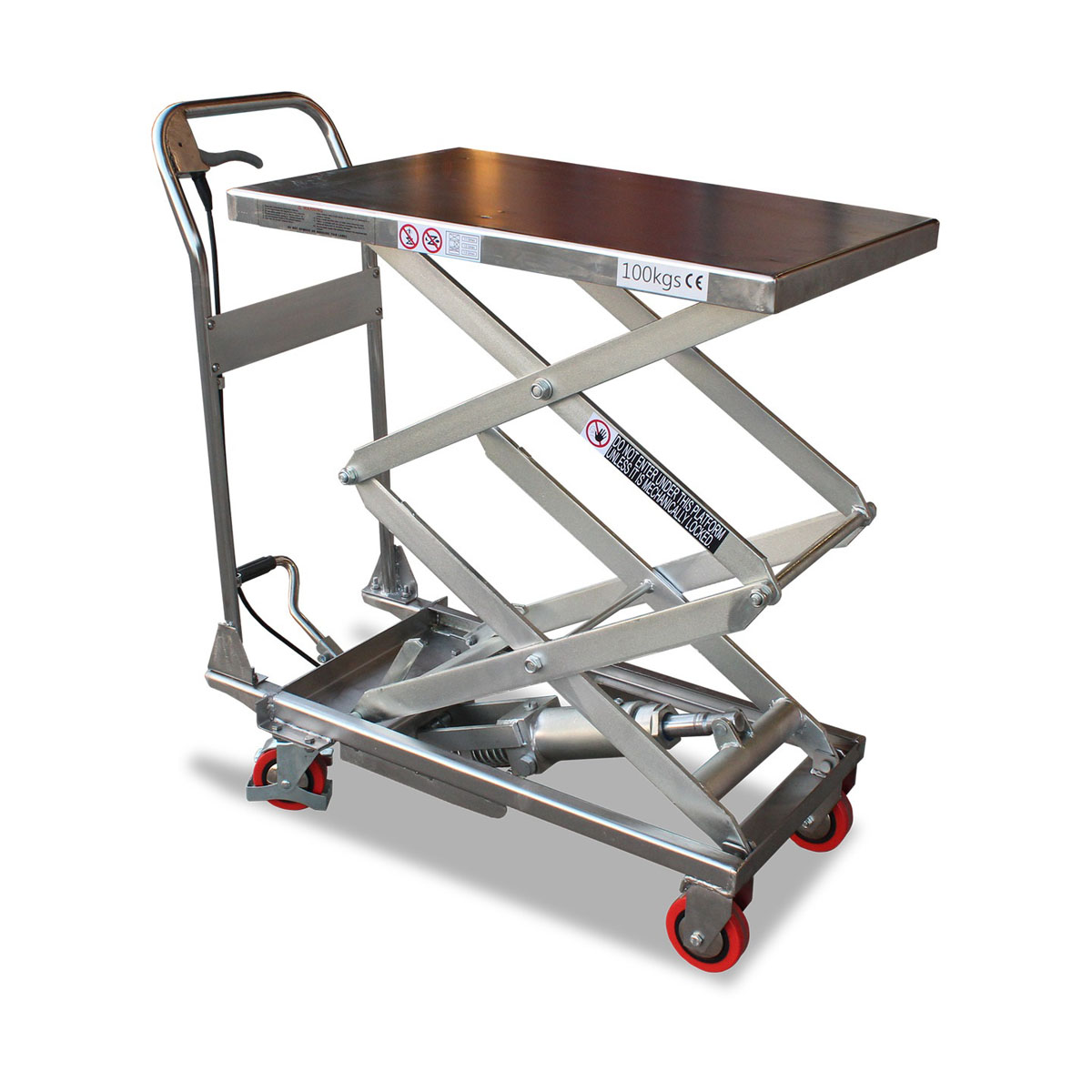 Mobile Scissor Lift Trolley Double (Stainless Steel) | Mobile Lift ...