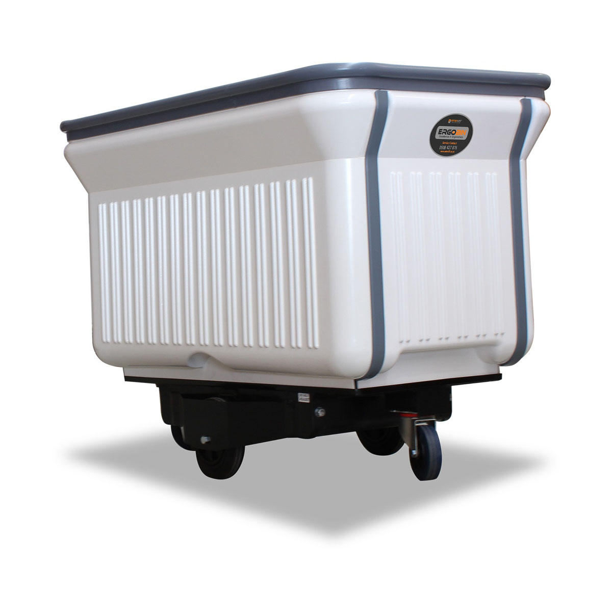 Ergobin Self-levelling Trolley (White) | Self-levelling Trolleys ...