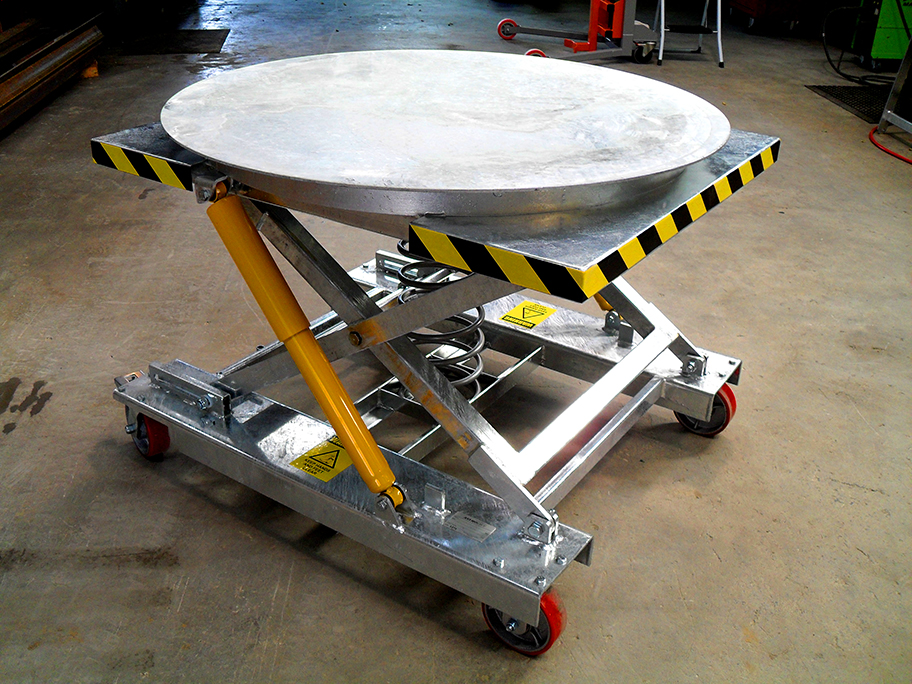 Pallet Scissor Lift Table (Spring - Galvanised) | Spring-Loaded Lift ...