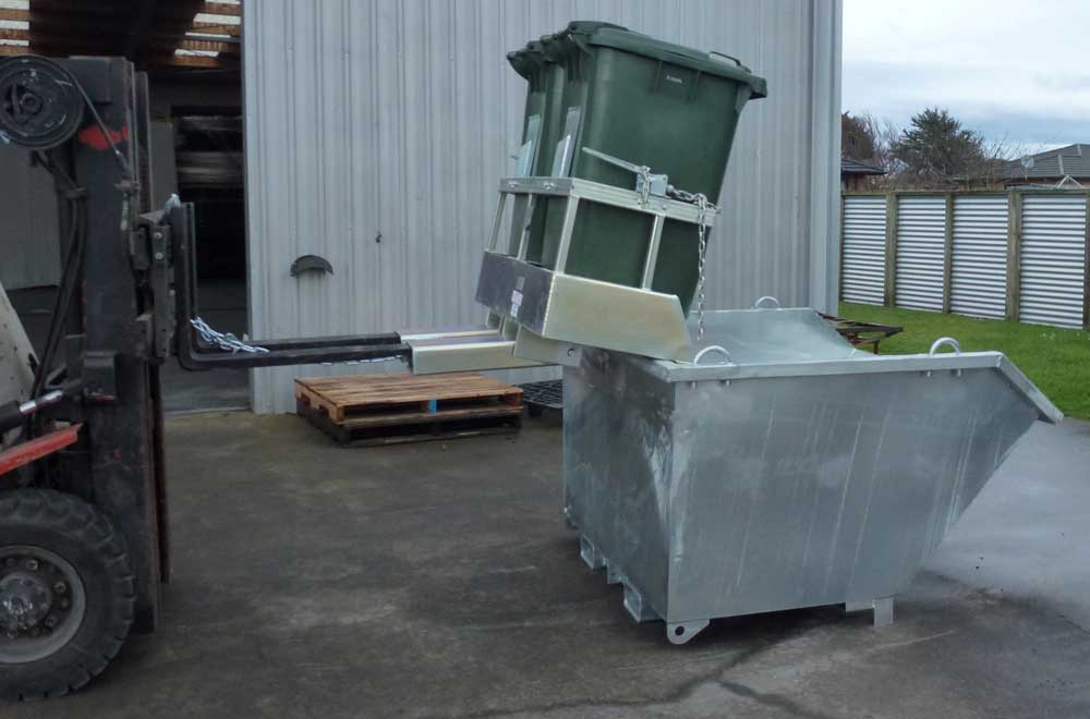 Wheelie Bin Tippers - Forklift Mounted | Forklift Attachments | Astrolift