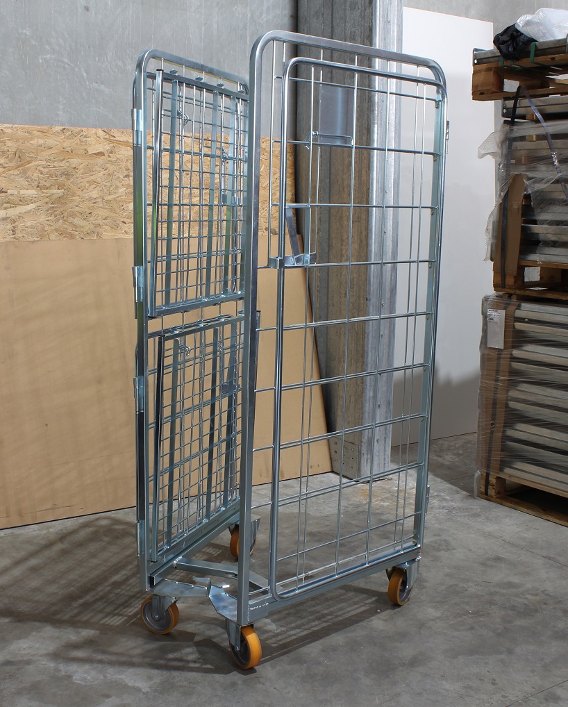 Cage Trolley - Nesting Dual Door | Astrolift Warehouse Equipment | Cage ...