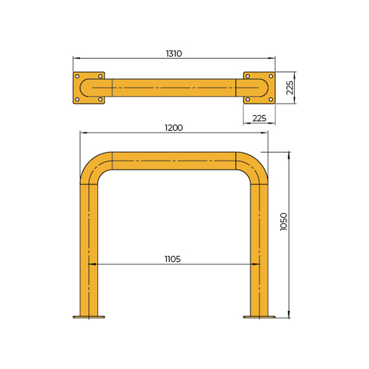Bolt-down Hoop Bollard | Astrolift | Bolt-down Bollards | Astrolift