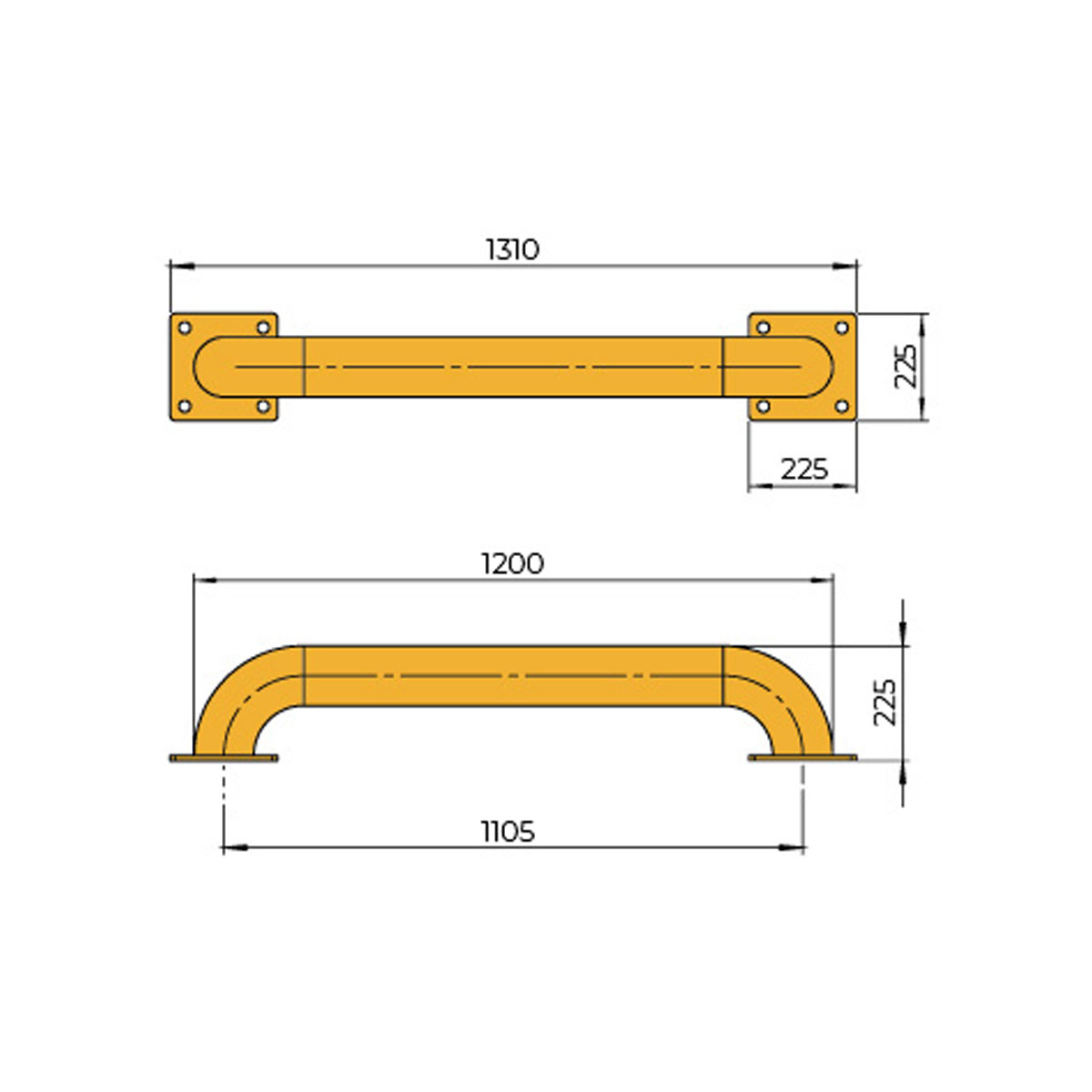 Bolt-down Hoop Bollard | Astrolift | Bolt-down Bollards | Astrolift