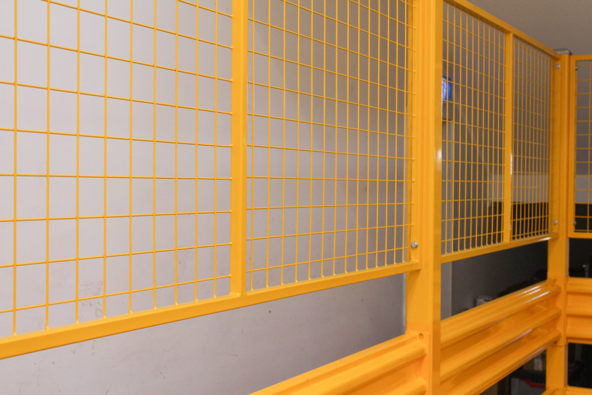 Double Rail Traffic Barriers with Mesh Panels | Astrolift | Traffic ...
